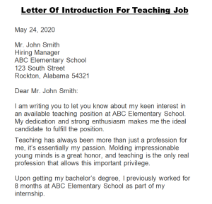 8+ Ready-to-Use Letter of Introduction for Teacher Templates