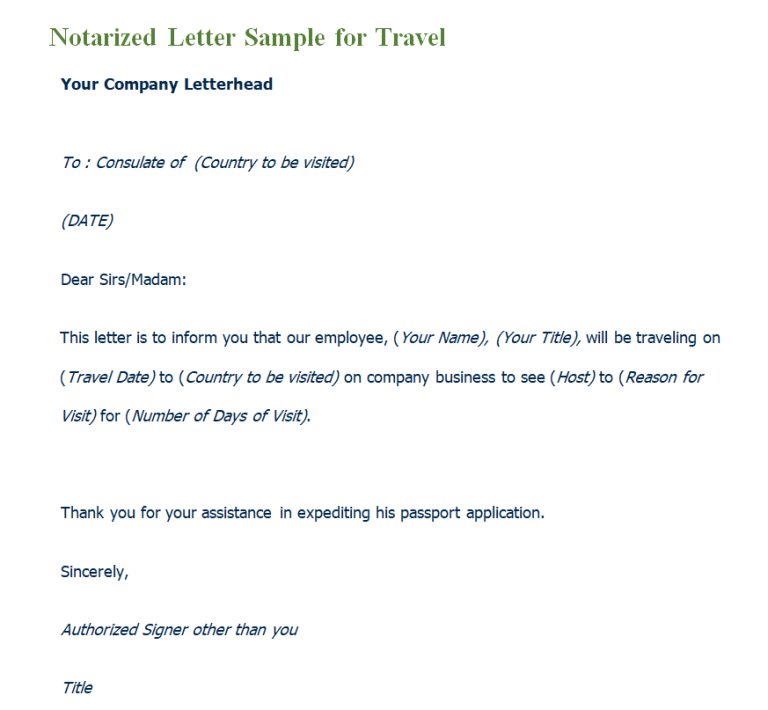 15+ Formal Notarized Letter Templates in MS WORD
