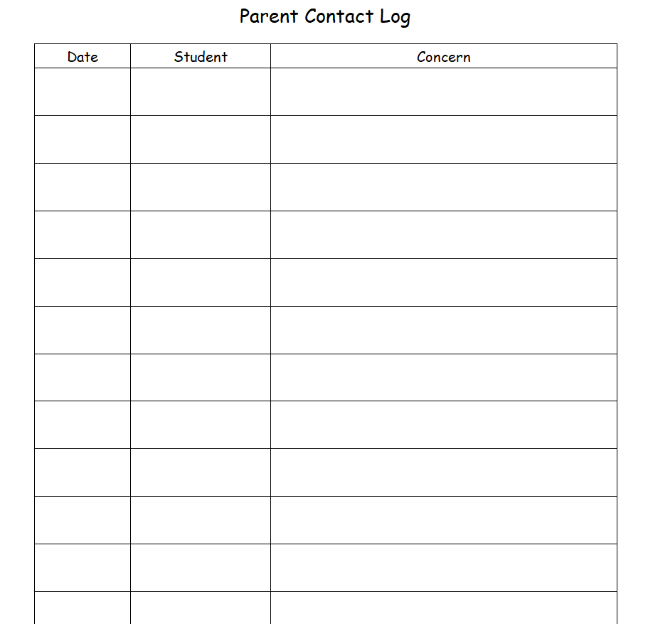 18+ Real Use Parent Communication Log Templates