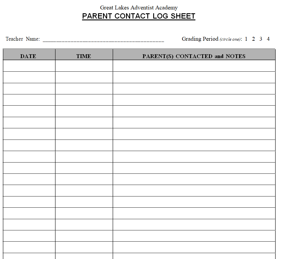 18+ Real Use Parent Communication Log Templates