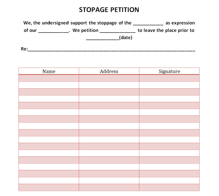 11 Top Petition Templates in MS WORD