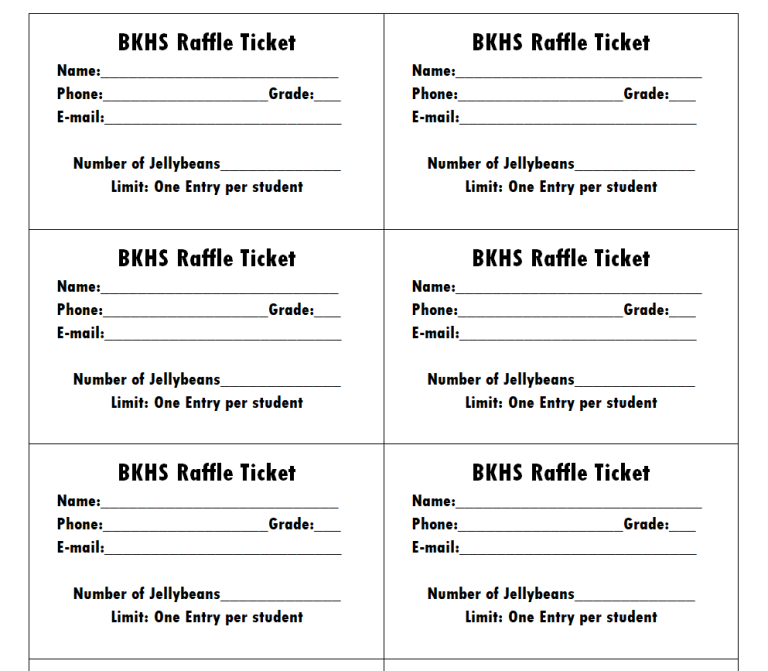 18+ Sample Raffle Ticket Templates in MS WORD