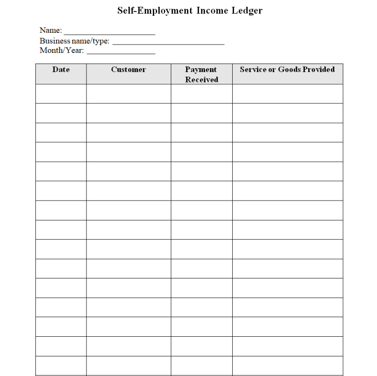 7+ Sample Self-Employment Ledger Templates [WORD & EXCEL]