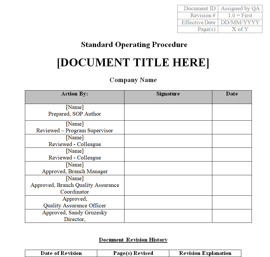 25+ BEST Standard Operating Procedure (SOP) Templates