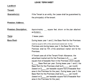 Download Top 25 Term Sheet Templates in MS WORD