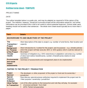 Download Top 25 Term Sheet Templates in MS WORD