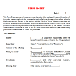 Download Top 25 Term Sheet Templates in MS WORD