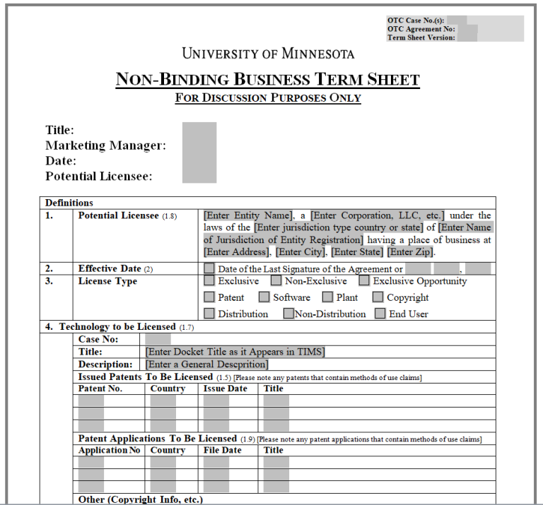Download Top 25 Term Sheet Templates in MS WORD