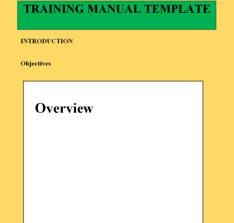 Download 14 BEST Training Manual Templates in MS WORD