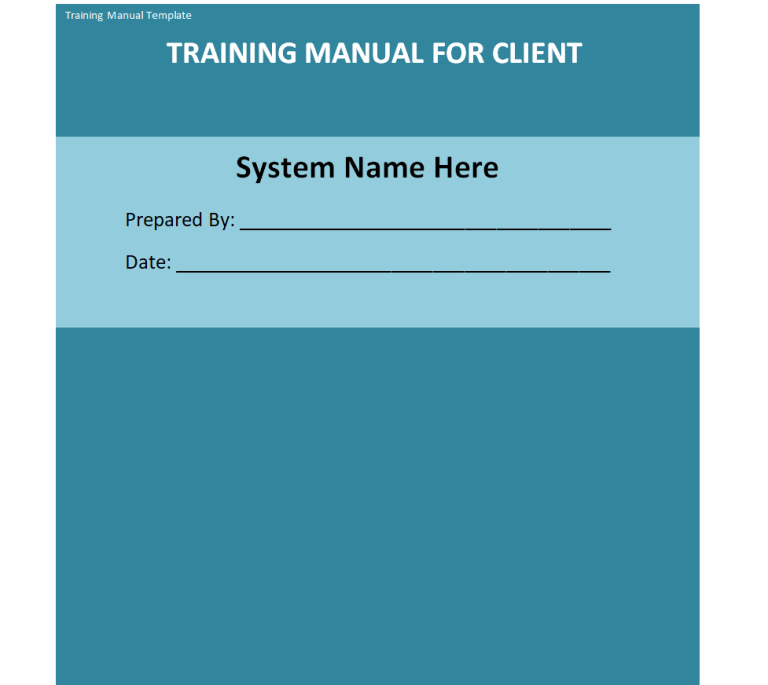 Download 14 BEST Training Manual Templates in MS WORD