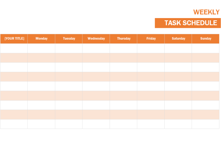17+ Printable Weekly Schedule Templates [in WORD & EXCEL]