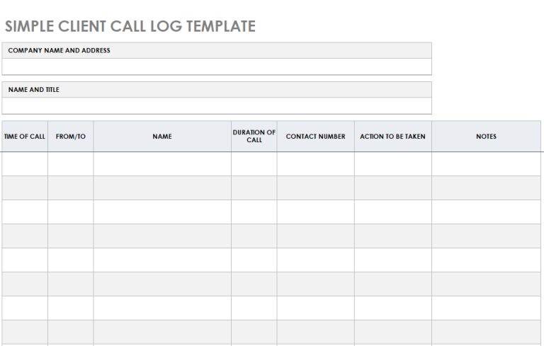 25+ Daily Use Call Log Templates [Excel & Word]