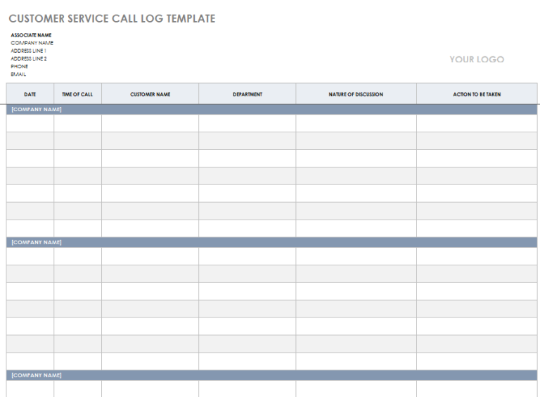 25+ Daily Use Call Log Templates [Excel & Word]