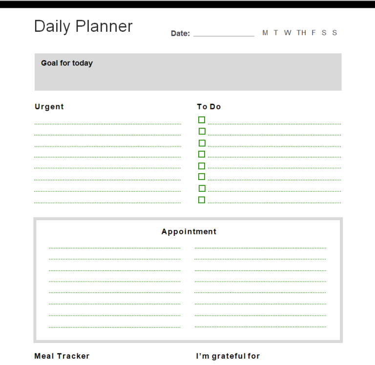 17+ Printable Daily Planner Templates [in WORD & PDF]