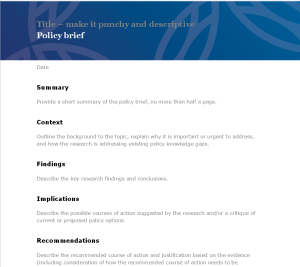 12+ Sample Policy Brief Templates in MS WORD
