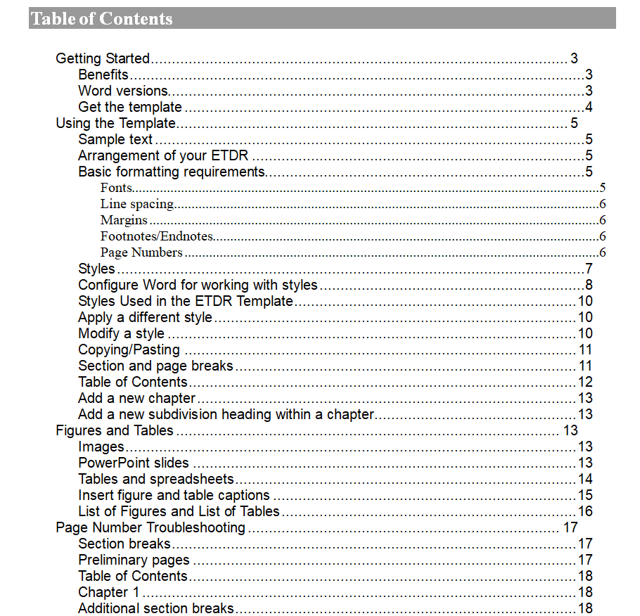 17+ Proper Table of Contents Templates (FREE Download)