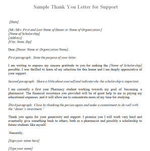 10+ Simple Thank You Letter for Support Templates / Formats